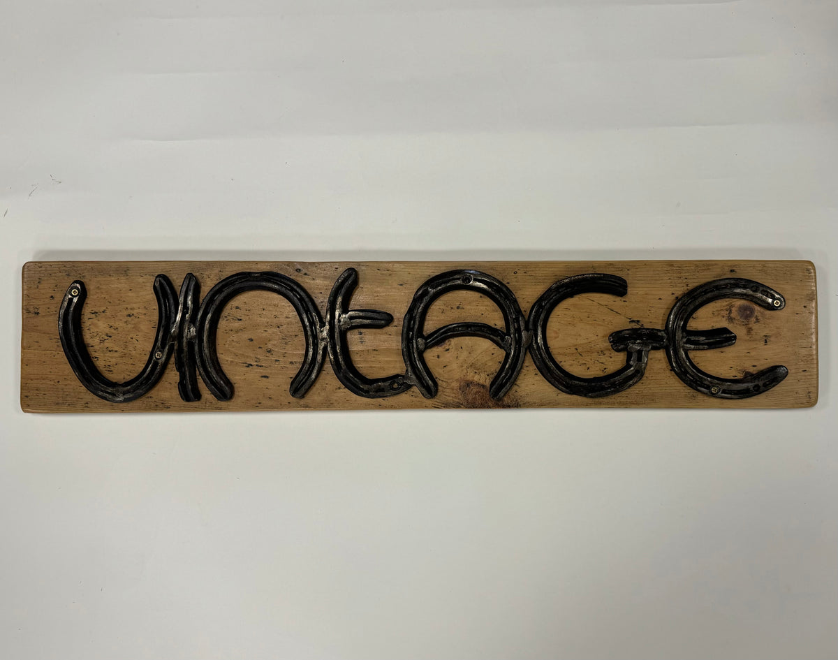 Bespoke Welsh Hand Forged ‘Vintage’ Sign – Old Bridge Antiques