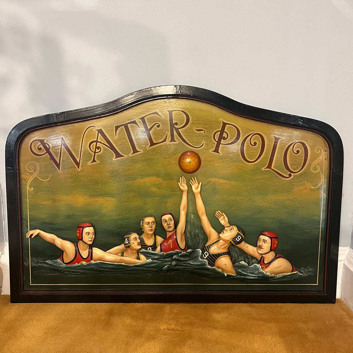 Water Polo - Large Hand Painted 3D Effect Wooden Sign – Old Bridge Antiques