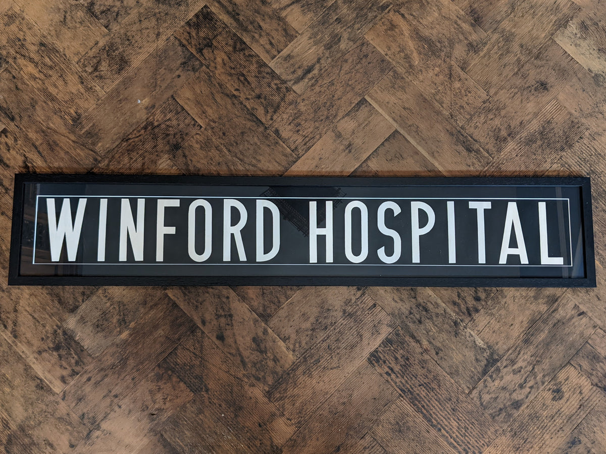 Vintage Winford Hospital Bus Destination Sign – Old Bridge Antiques