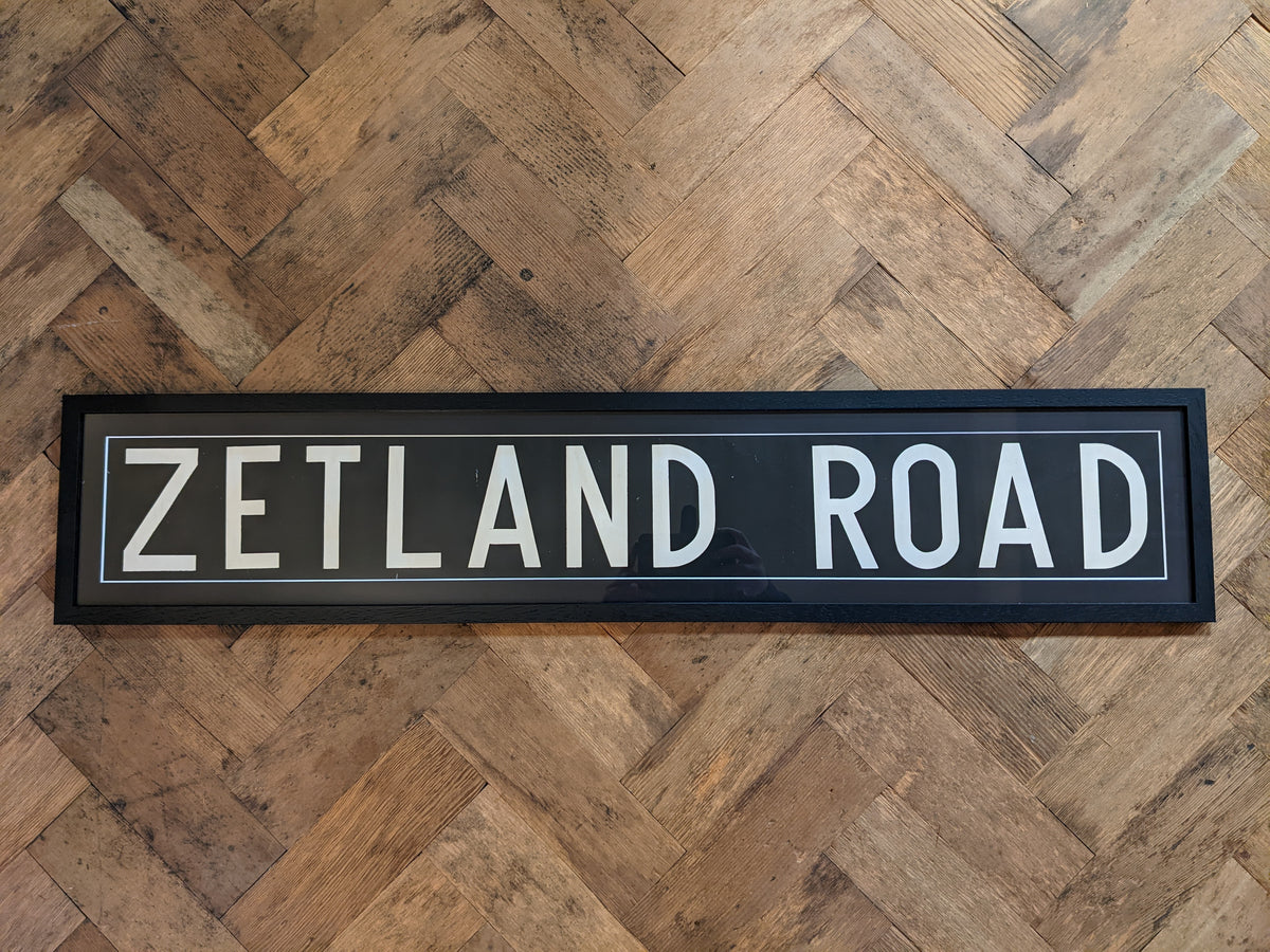 Vintage Zetland Road Bus Destination Sign – Old Bridge Antiques